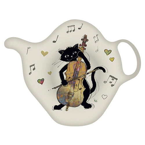 Bassist Cat Tea Bag Holder– Decors de France